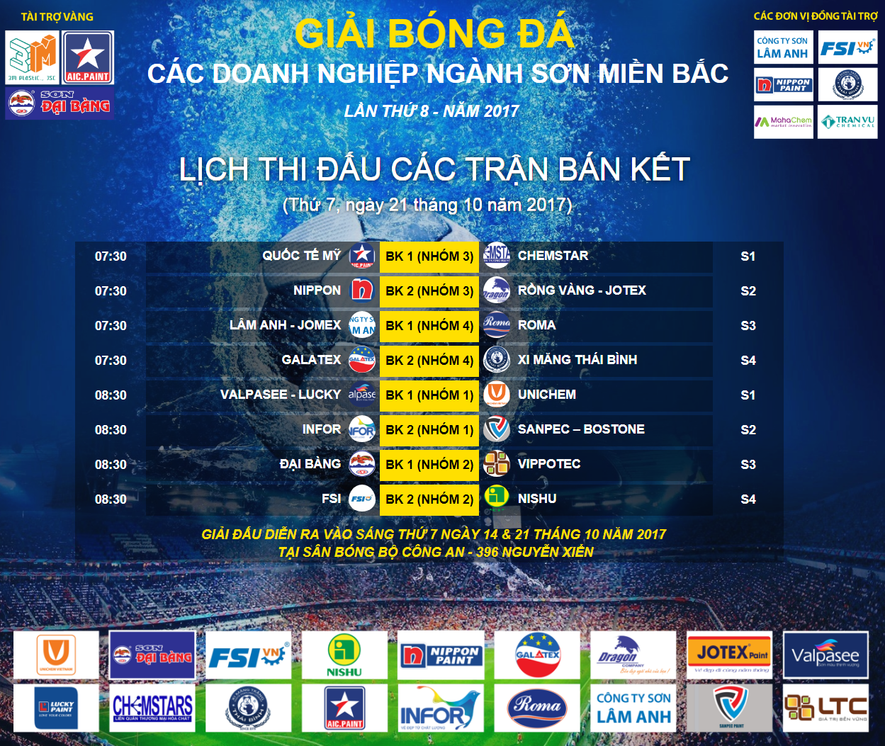 Khai mạc giải bóng đá doanh nghiệp sơn miền Bắc lần thứ VIII